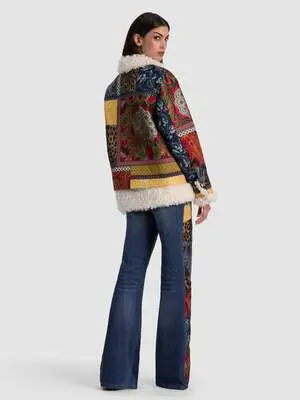 Alice + Olivia Hudson Shearling Aviator Coat