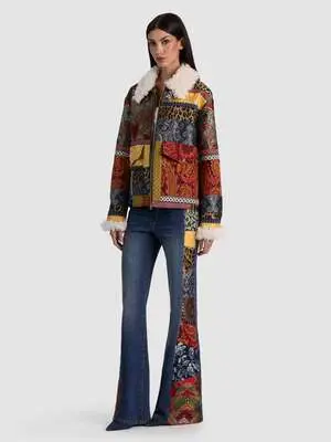 Alice + Olivia Hudson Shearling Aviator Coat