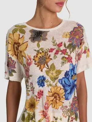 Alice + Olivia Evan Embellished Oversized Tee