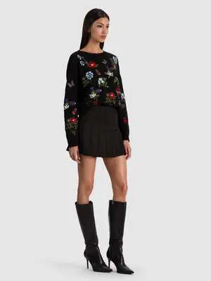 Alice + Olivia Teanna Embellished Pullover