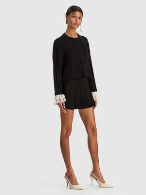 Alice + Olivia Sherlene Ruffle Pullover