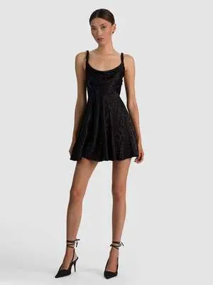 Alice + Olivia Monique Twist Strap Mini Dress