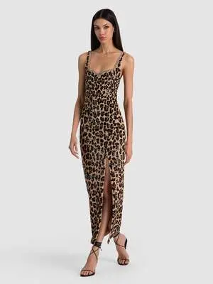Alice + Olivia Eve Embellished Midi Gown