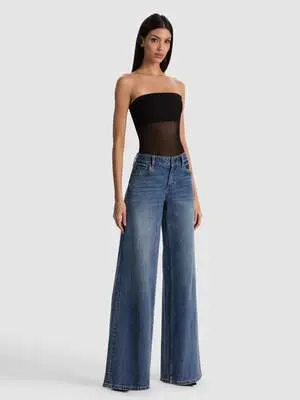 Alice + Olivia Bandeau Strapless Bodysuit
