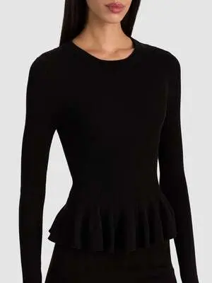 Alice + Olivia Kisha Ribbed Pullover