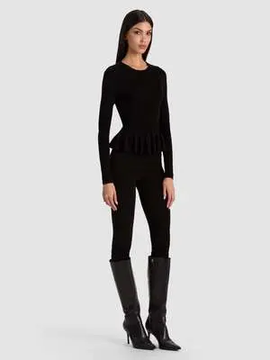 Alice + Olivia Kisha Ribbed Pullover