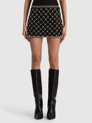 Alice + Olivia Rubi Embellished Mini Skirt - Black/multi