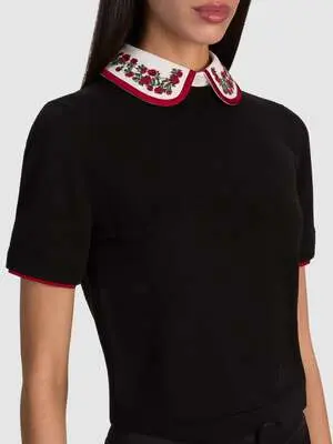 Alice + Olivia Aster Collared Pullover
