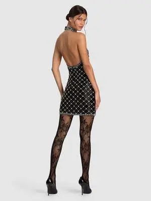Alice + Olivia Gatz Embellished Mini Dress