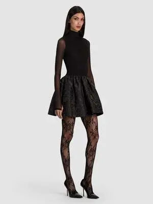Alice + Olivia Chara Flared Mini Dress