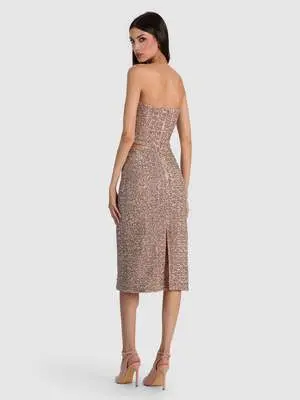 Alice + Olivia Fifi Sequin Midi Skirt