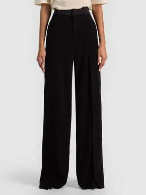 Alice + Olivia Wade Open Pleat Trouser - Black