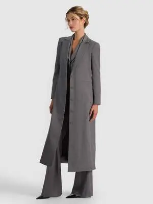 Alice + Olivia Irvin Slim Maxi Blazer