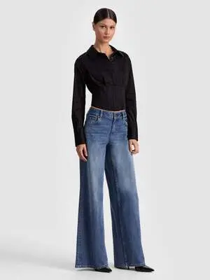 Alice + Olivia Edie Corset Button Down