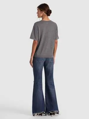 Alice + Olivia Amelie Cashmere Knit Tee