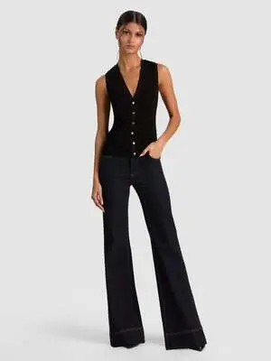 Alice + Olivia Loly Button Down Vest