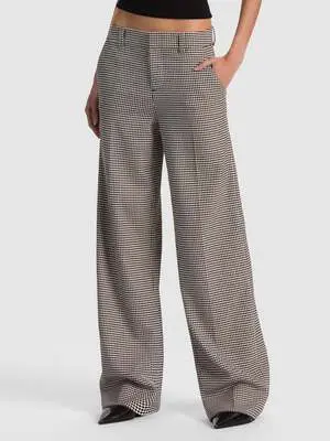 Alice + Olivia Alden Trouser - Black/multi