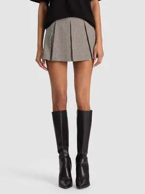 Alice + Olivia Emilie Mini Skirt - Black/multi