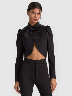 Alice + Olivia Ilaria Cropped Jacket - Black