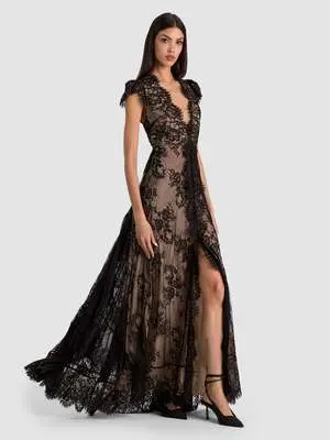 Alice + Olivia Rosemarie Lace Gown