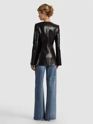 Alice + Olivia Venita Vegan Collarless Blazer