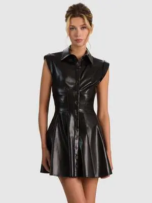 Alice + Olivia Kim Vegan Corset Mini Dress