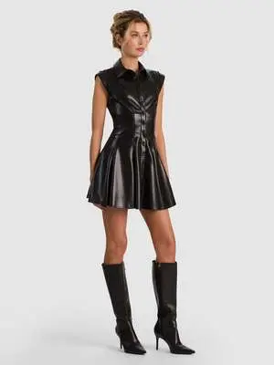 Alice + Olivia Kim Vegan Corset Mini Dress