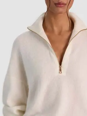 Alice + Olivia Toby Cashmere Quarter Zip