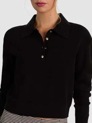 Alice + Olivia Trevor Cashmere Polo