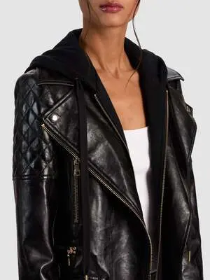 Alice + Olivia Avril Sweatshirt Vegan Jacket