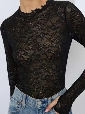 Alice + Olivia Taeyn Lace Bodysuit