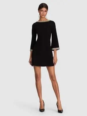 Alice + Olivia Mailynn Embellished Mini Dress - Black
