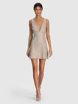 Alice + Olivia Mandy Embelished Mini Dress