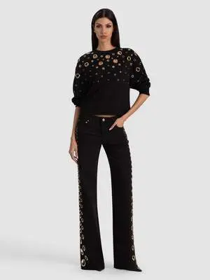 Alice + Olivia Roxie Grommet Jean