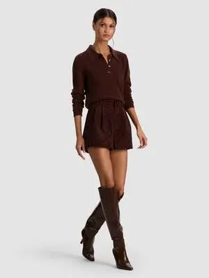 Alice + Olivia Conry Suede Short