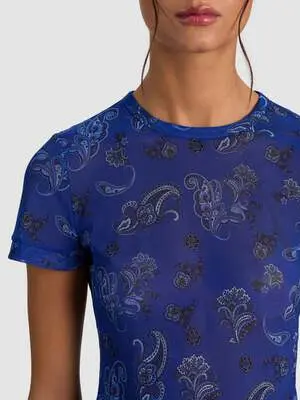 Alice + Olivia Tess Crew Neck Tee