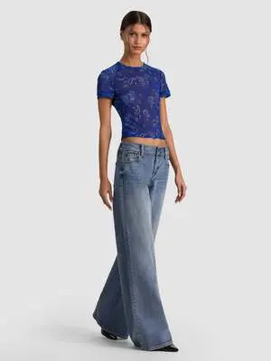 Alice + Olivia Tess Crew Neck Tee