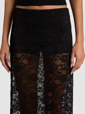 Alice + Olivia Maeve Lace Maxi Skirt With Hot Pant