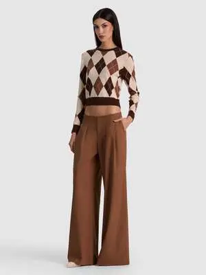 Alice + Olivia Carolann Wool Collared Cardigan