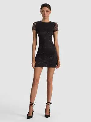 Alice + Olivia Delora Lace Mini Dress