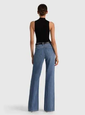 Alice + Olivia Darcey Wool Sleeveless Turtleneck