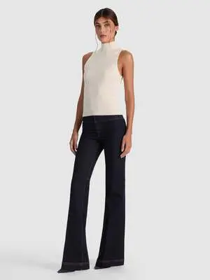 Alice + Olivia Darcey Wool Sleeveless Turtleneck