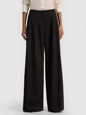 Alice + Olivia Elias Double Pleat Trouser - Black