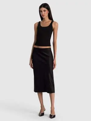 Alice + Olivia Maeve Wool Slip Skirt
