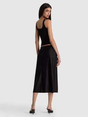 Alice + Olivia Maeve Wool Slip Skirt