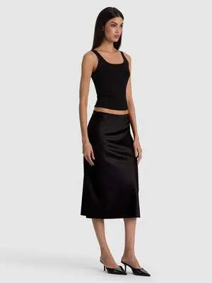 Alice + Olivia Maeve Wool Slip Skirt