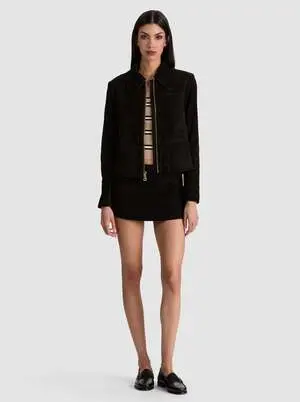 Alice + Olivia Logan Suede Short Coat