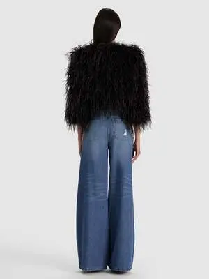 Alice + Olivia Kidman Feathered Jacket