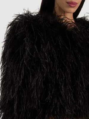 Alice + Olivia Kidman Feathered Jacket