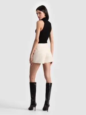 Alice + Olivia Cady Leather Short